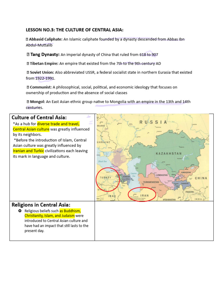 Yr 8 - Part 2 - Revision Worksheet 2 | PDF | Central Asia | Asia