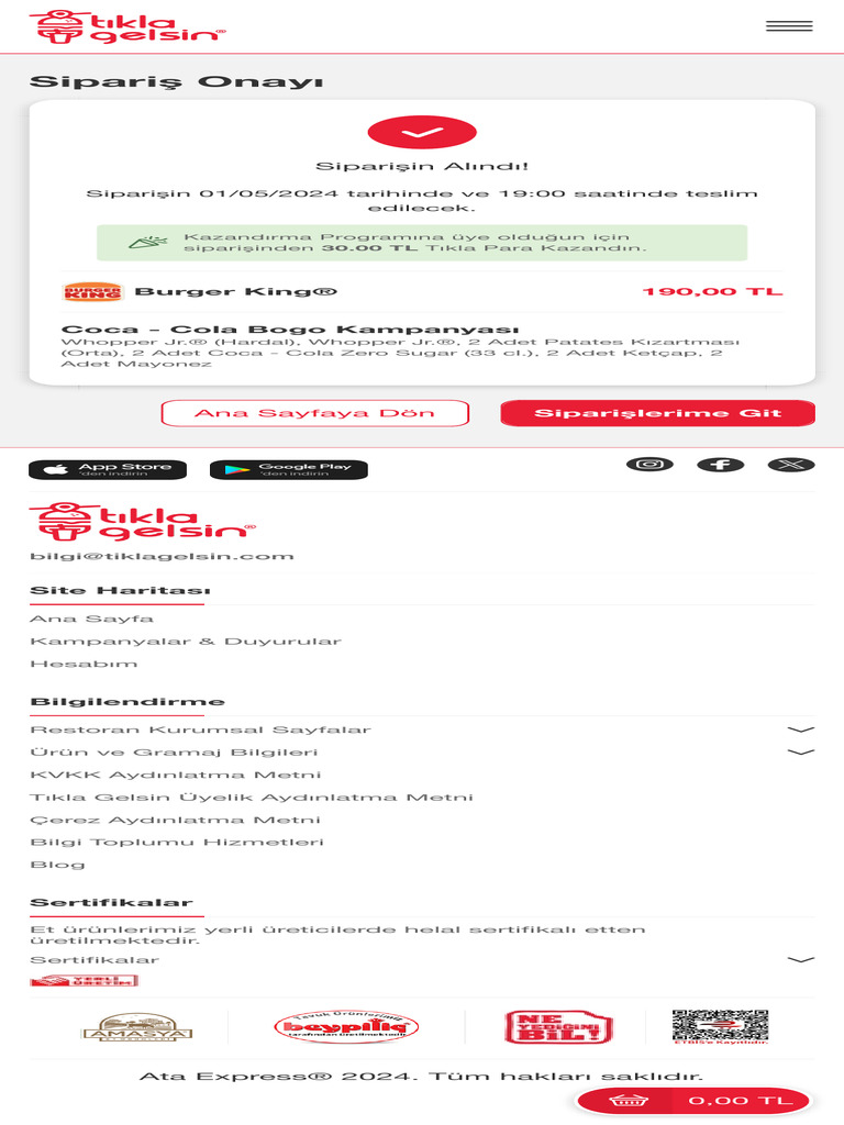 Sipariş Onay Tıkla Gelsin | PDF
