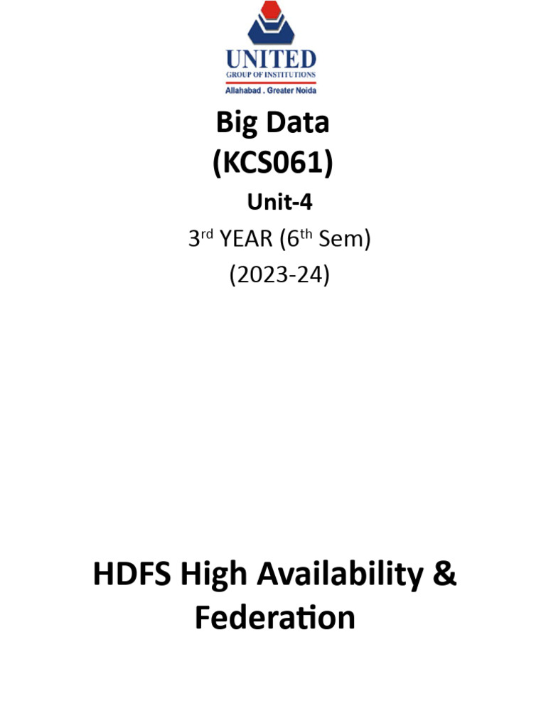 BIG_DATA_Unit 4 | PDF | No Sql | Apache Spark