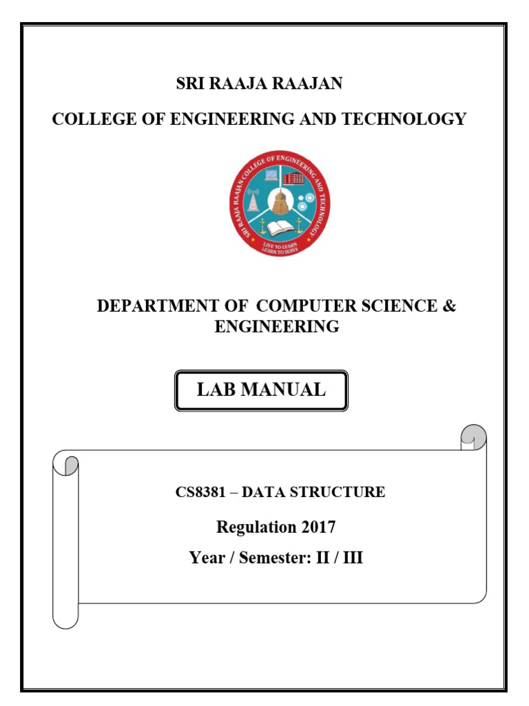 Cs8381-Data Structures Laboratory-669982130-Cse Ds Lab Manual (Asmath) | PDF | Queue (Abstract ...