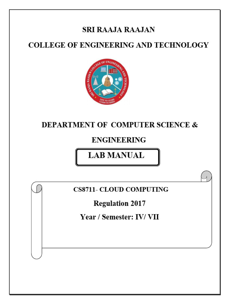 Cs8711-Cloud Computing Laboratory-778800227-Cc Lab Manual | PDF | Apache Hadoop | Cloud Computing