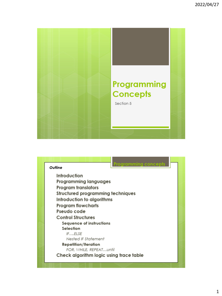 Section5_ProgrammingConcepts | Download Free PDF | Computer Programming | Assembly Language
