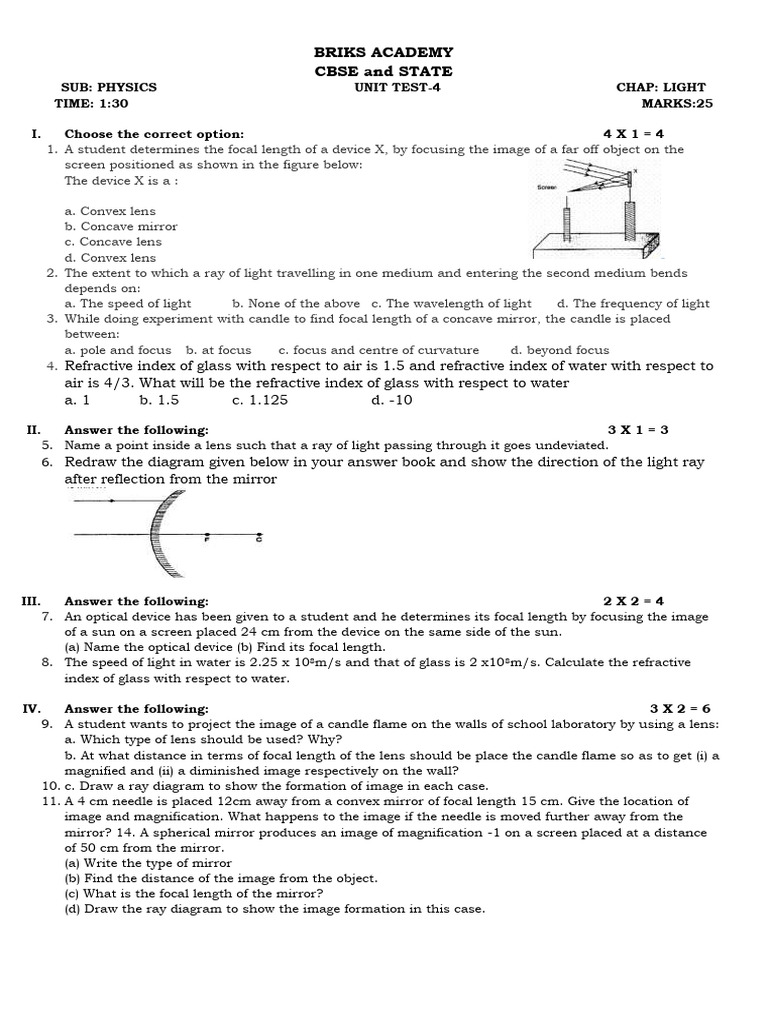 Light Complete | PDF | Refraction | Refractive Index