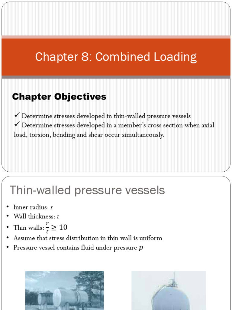 TAM251 Chapter8 CombinedLoading Prelecture Johnson Su21 | PDF | Stress (Mechanics) | Bending