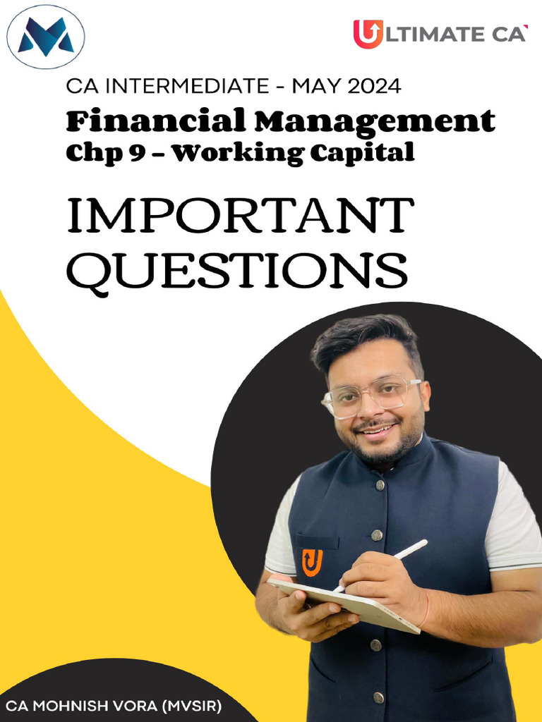 FM CHP 9 - Imp Que - May 2024 | PDF | Credit | Finance & Money Management
