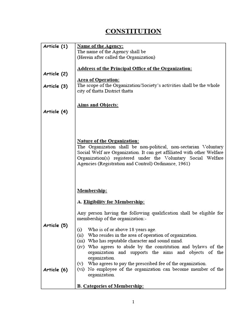 Sample-Constitution | PDF | Presidents Of The United States | American ...