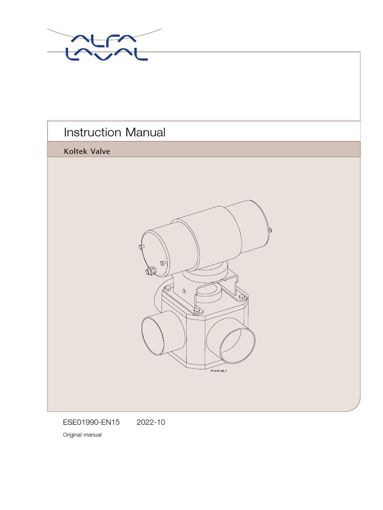 Koltek Valve Instruction Manual | PDF | Valve | Piston