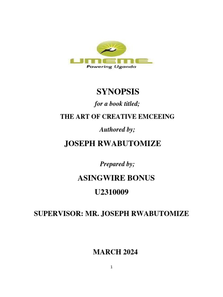 Synopsis For The Art of Creative Emceeing - 011302 | PDF