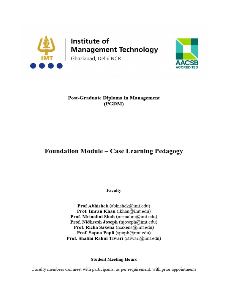 Case Learning Pedagogy | PDF | Pedagogy | Learning