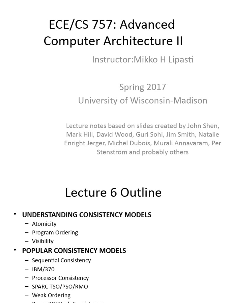 Lect06 Consistency Models | PDF | Central Processing Unit | Computer ... Lect06 Consistency Models | PDF | Central Processing Unit | Computer ...