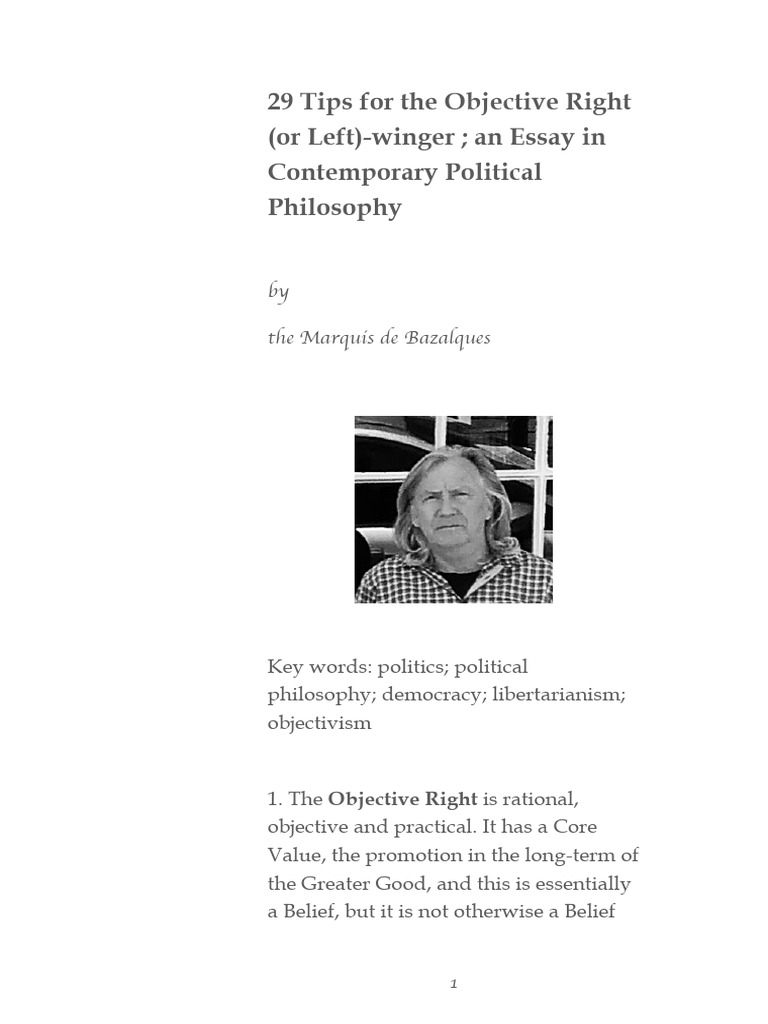Objective Right Political Philosophy | PDF | Climate Change | Physician