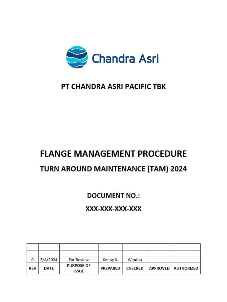 Flange Management Procedure Document | PDF | Screw | Nut (Hardware)