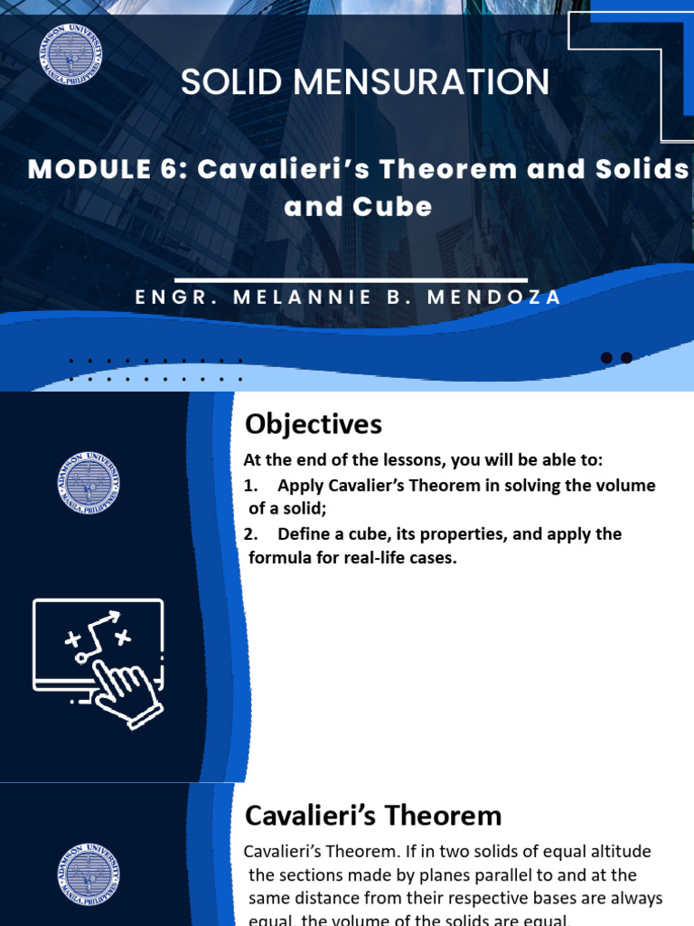 Module 6 - 7 Solid Mensuration | PDF | Area | Triangle