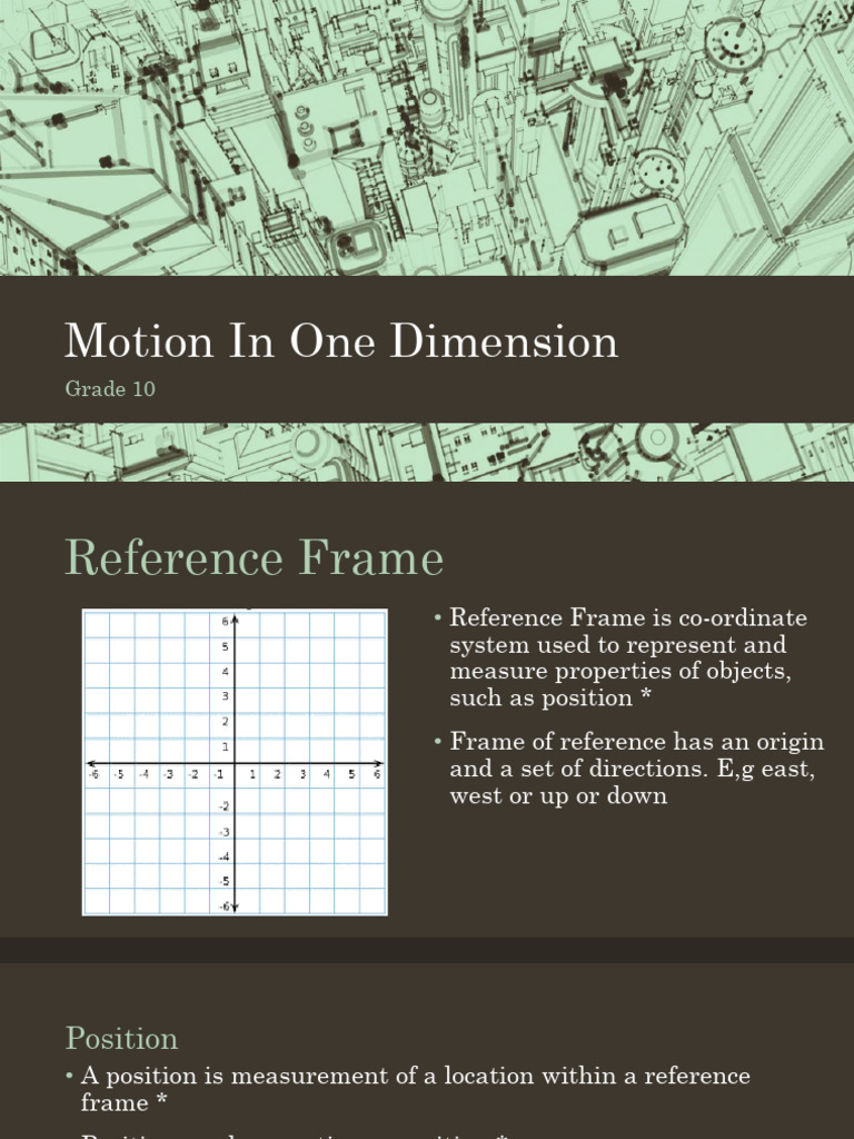 Motion in One Dimension | PDF