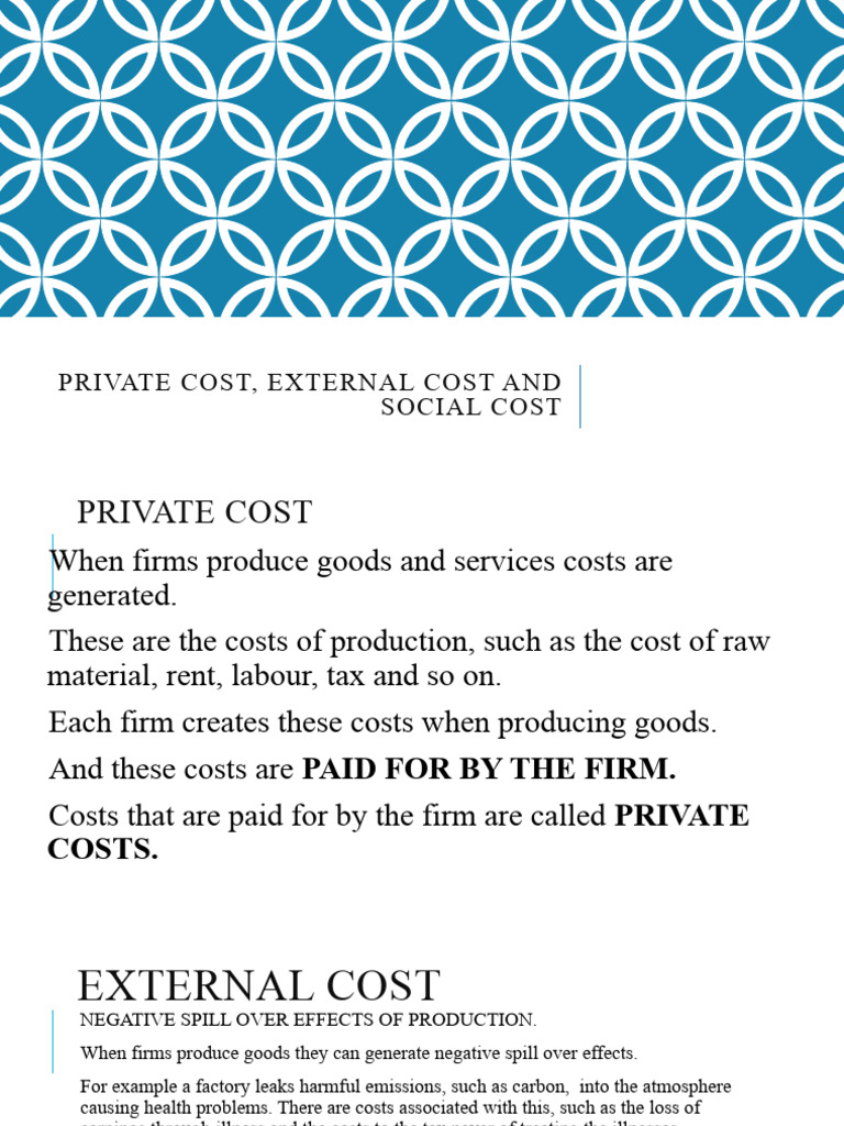 Private and External Cost and MPC and MSC | PDF | Externality ...