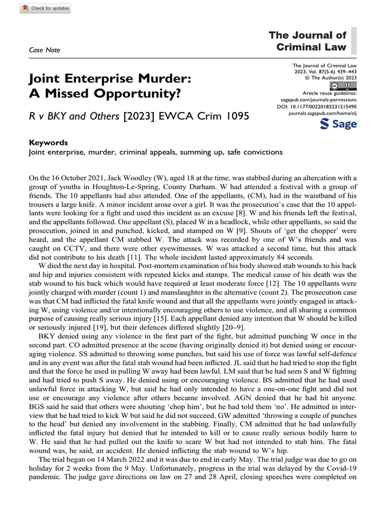 R V BKY (2023) (Commentary) | PDF | Appeal | Crimes