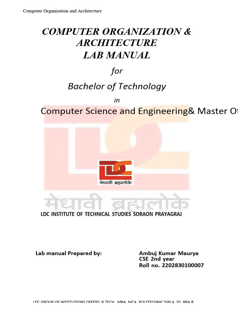 COA Lab Edited | PDF | Logic Gate | Electronic Circuits
