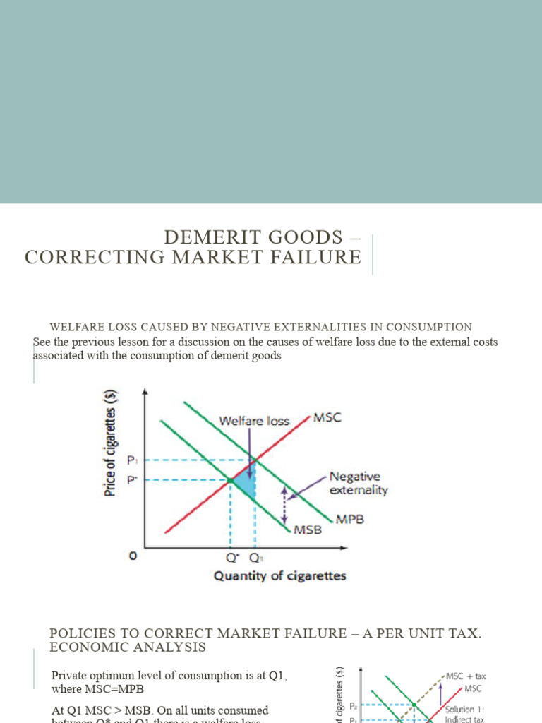 5. Demerit goods. Correcting market failure | Download Free PDF | Taxes ...