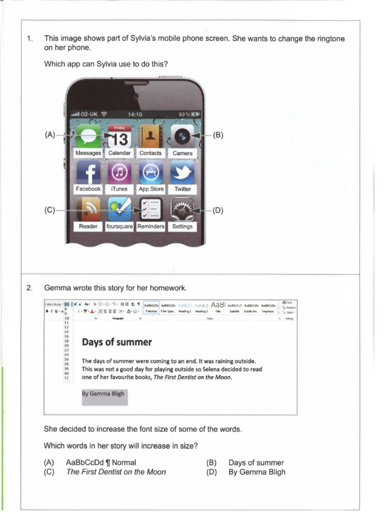 Digital A 2017 (B) Questions | PDF