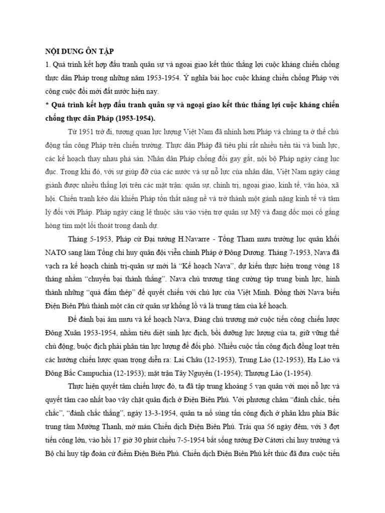 NỘI DUNG ÔN TẬP - HK3 | PDF