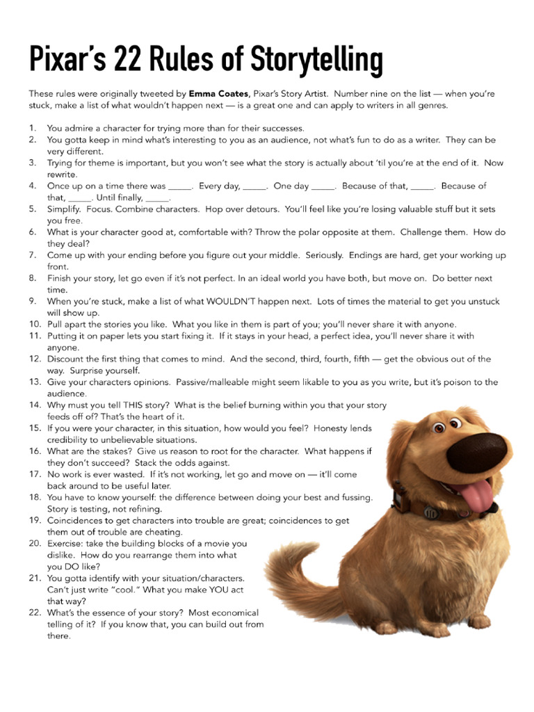 Pixar Storytelling | PDF