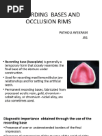 Record Bases and Occlusal Rims | PDF | Dentures | Materials