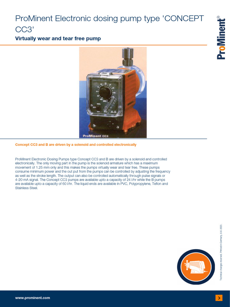 Flyer in Concept cc3 en | PDF | Pump | Manufactured Goods