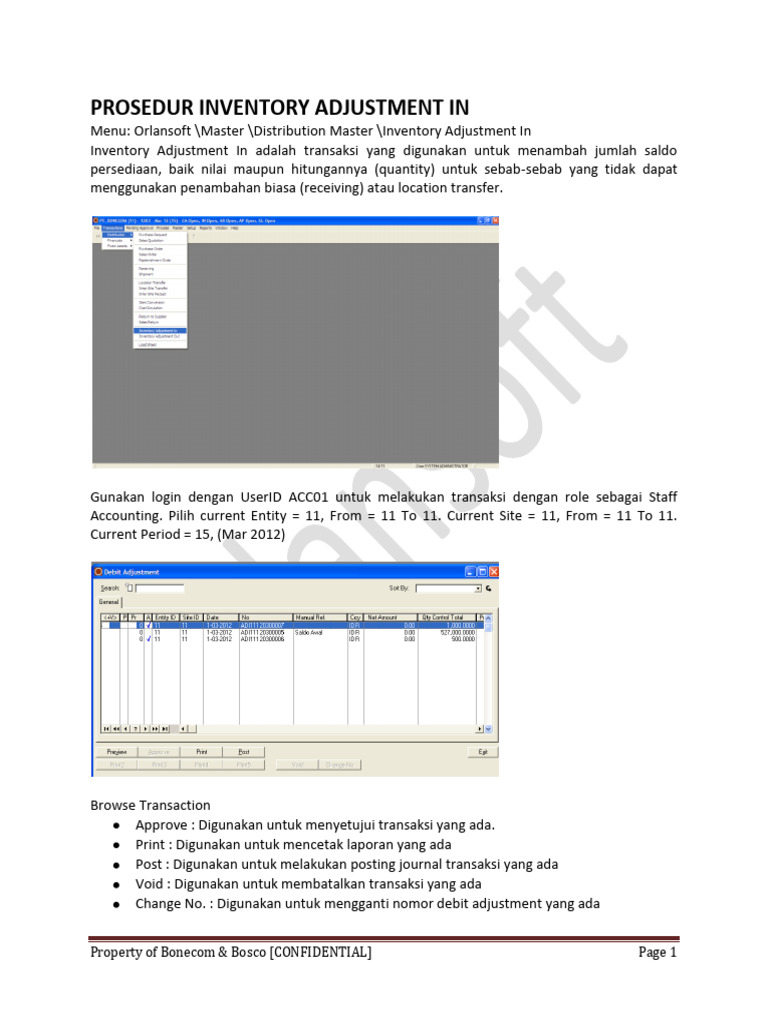 Manual Inventory Adjustment IN Dan OUT v.0 | PDF