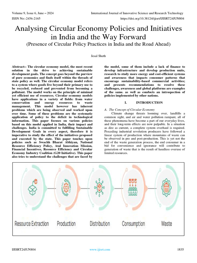 Analysing Circular Economy Policies and Initiatives in India and the ...