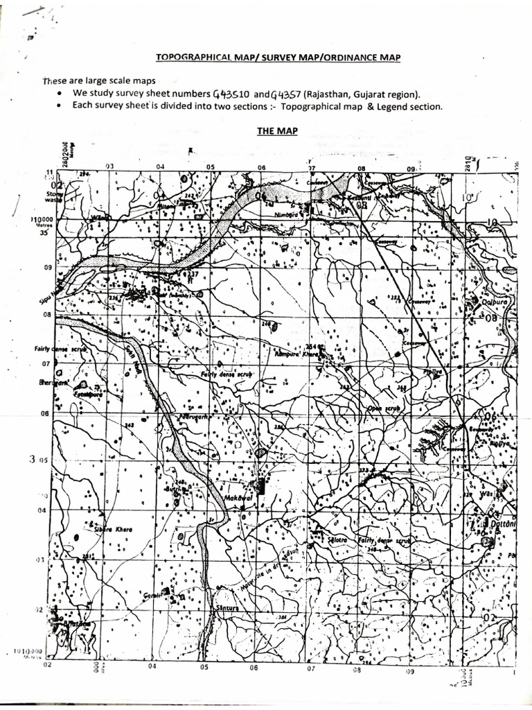 INTERPRETATION OF TOPOSHEET CLASS 10 | PDF