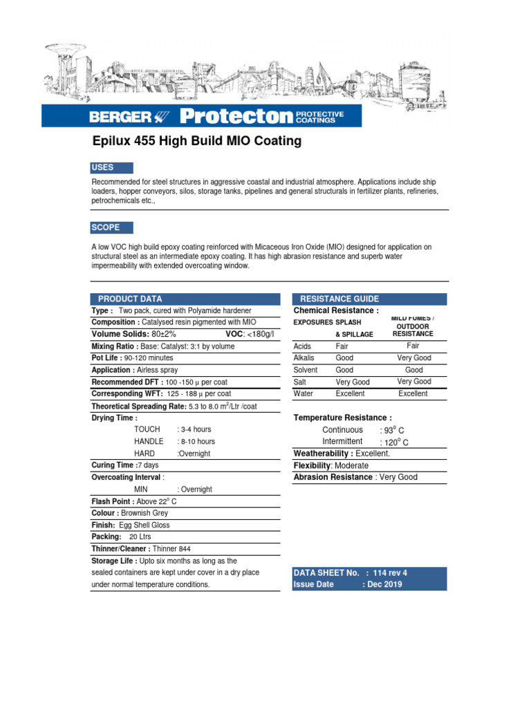DS 114-Rev04 Epilux 455 HB MIO Coating | PDF | Epoxy | Materials