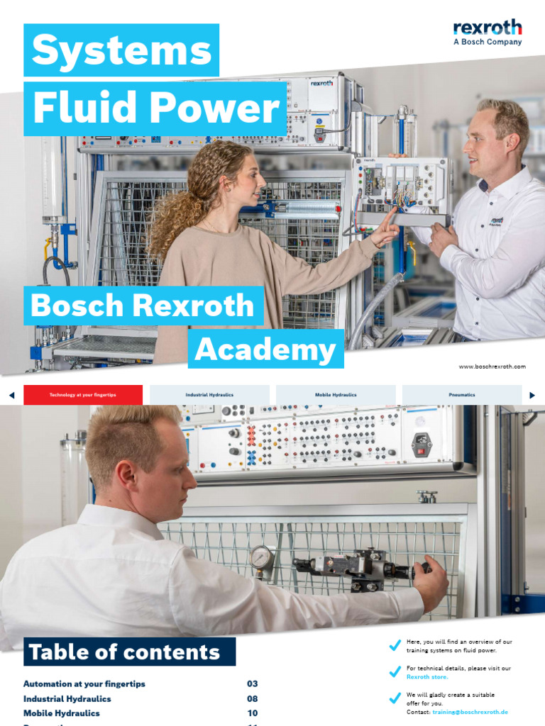 Bosch Rexroth Academy Training Systems | PDF | Hydraulics | Mechatronics