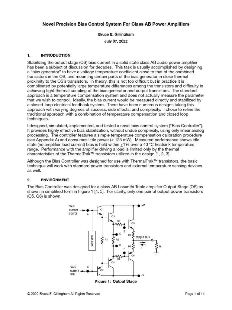 Bias Controller 220707 | PDF | Amplifier | Electricity