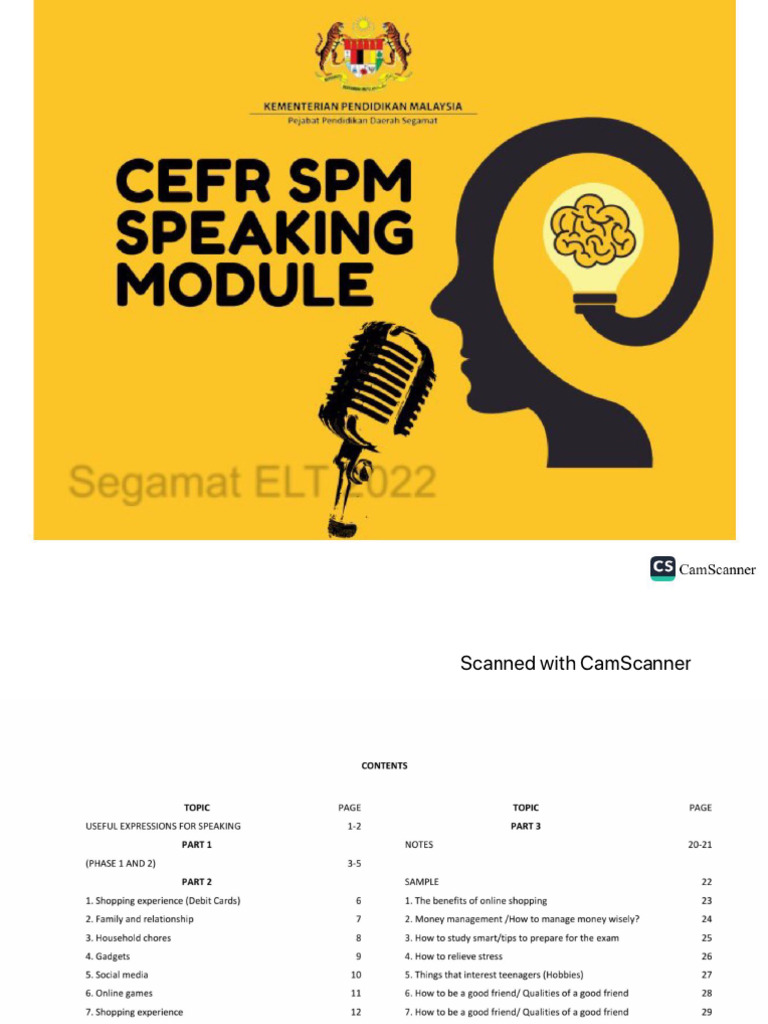 Speaking 1119 - 3 Cefr | PDF