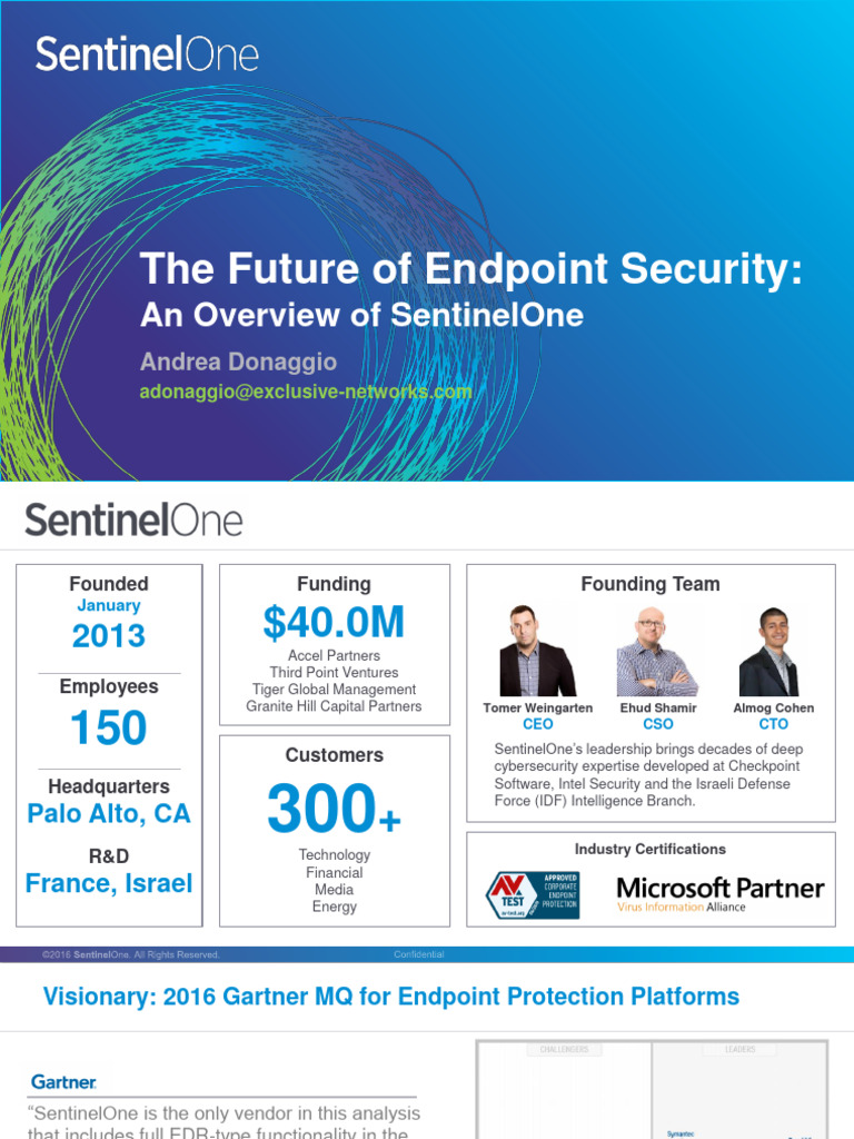 SentinelOne Overview - Customer Deck 2016 v1.7 Light v2 | PDF | Malware | Computer Security