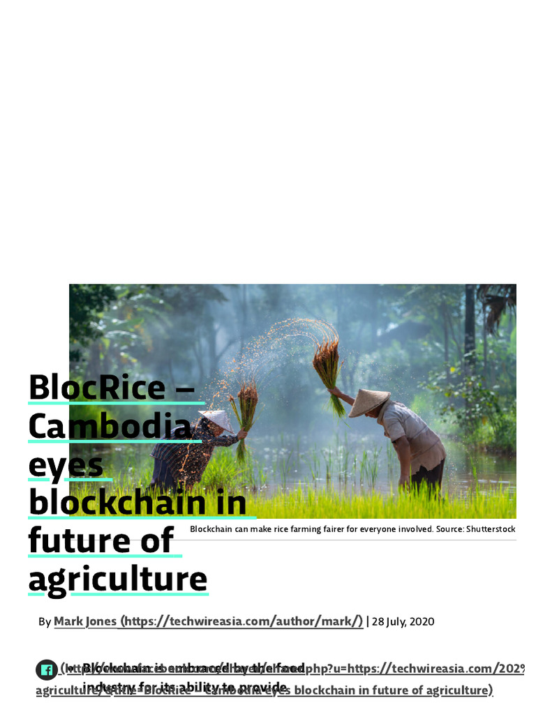 BlocRice - Cambodia Eyes Blockchain in Future of Agriculture | PDF | Cambodia | Agriculture