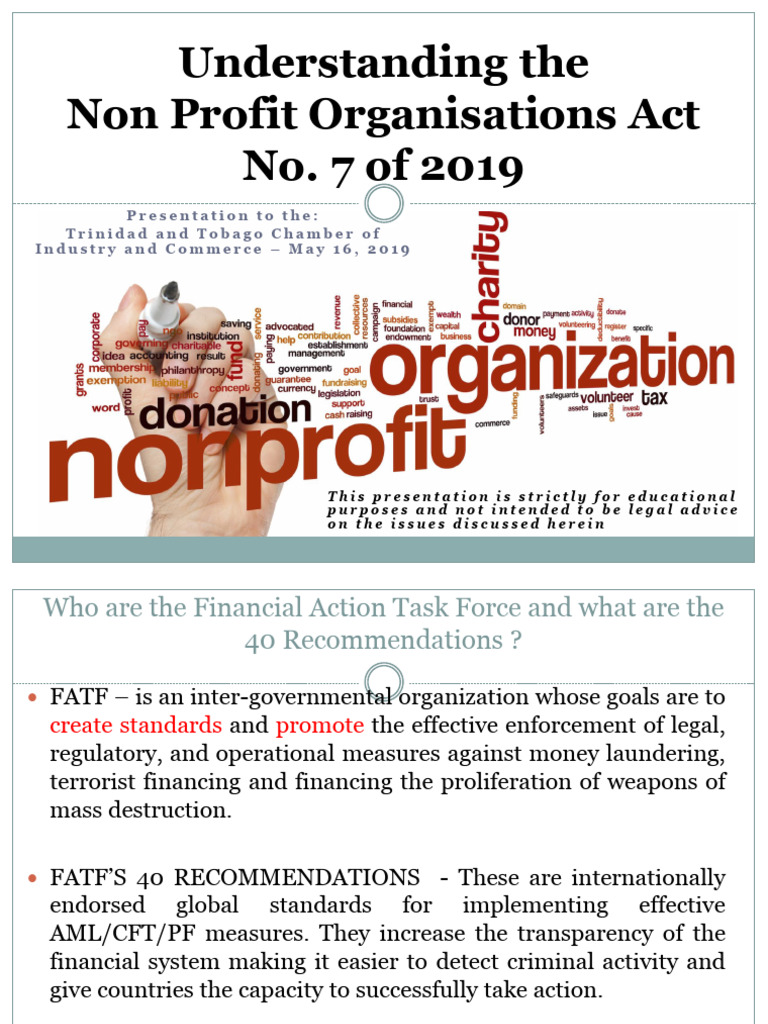 Understanding Trinidad's NPO Act 2019 | PDF | Terrorism Financing ...