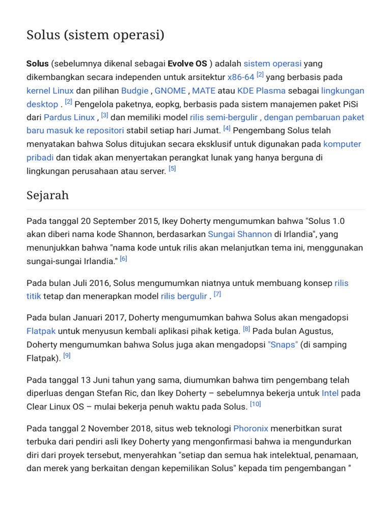 Solus (Sistem Operasi) - Wikipedia | PDF | Seni | Teknologi & Rekayasa