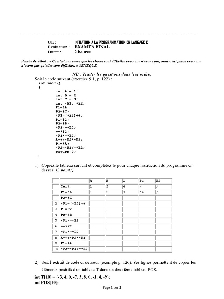 C - 2023 2024 Exam DEFI J | PDF | Programmation informatique | Informatique