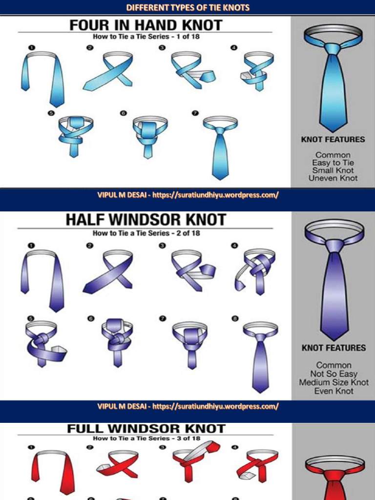 18 Types of Tie Knots | PDF