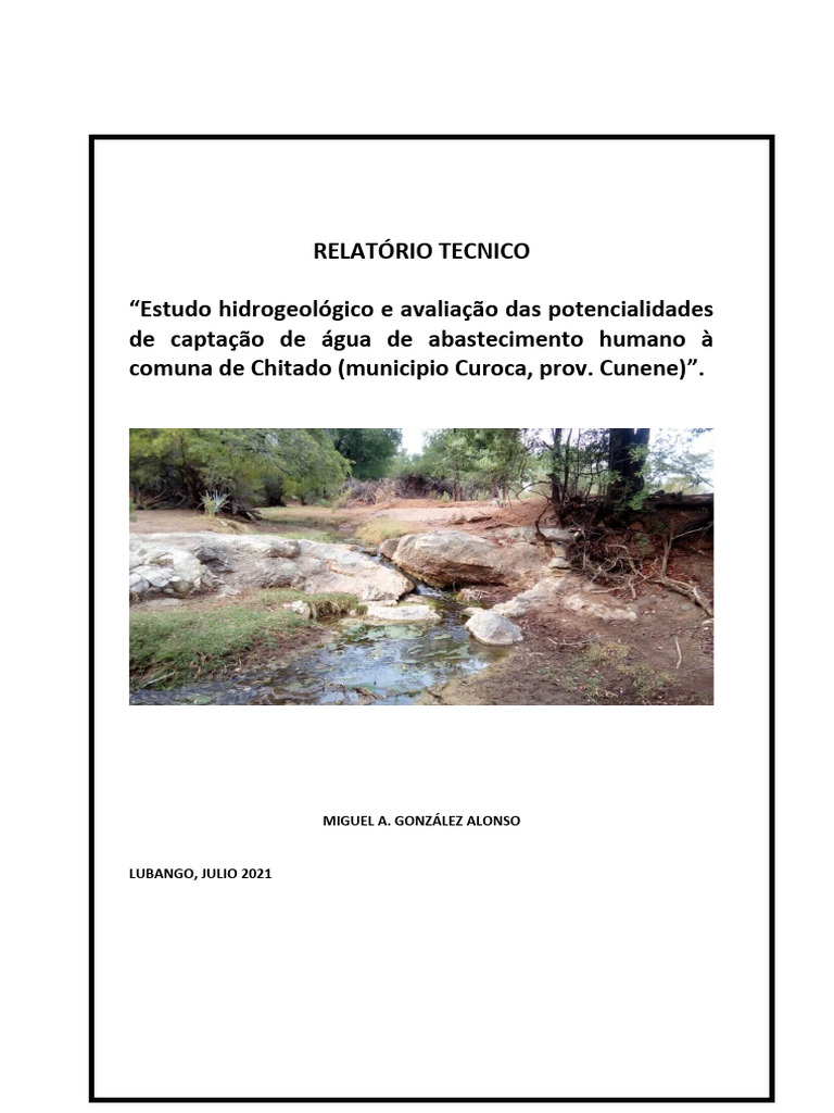 Estudo Hidrogeológico em Chitado, Cunene | PDF | Bacia hidrográfica ...