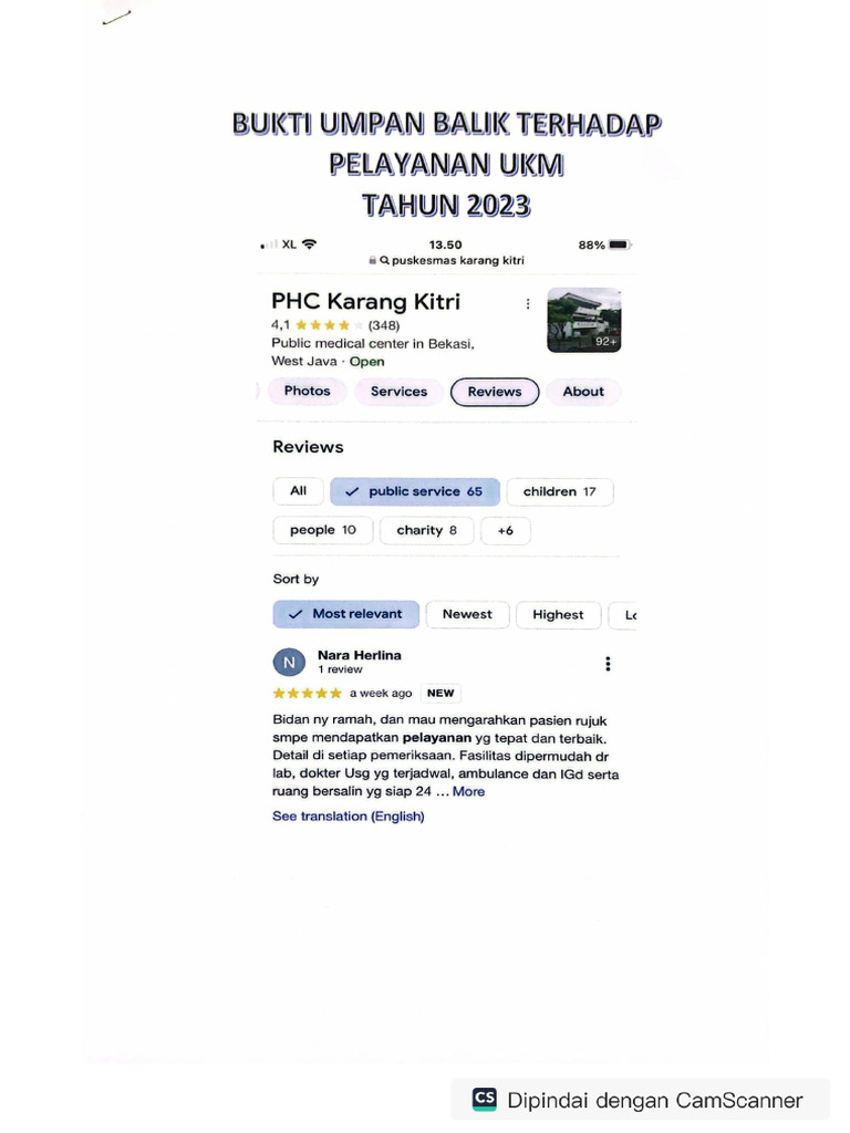 REV Bukti Umpan Balik | PDF