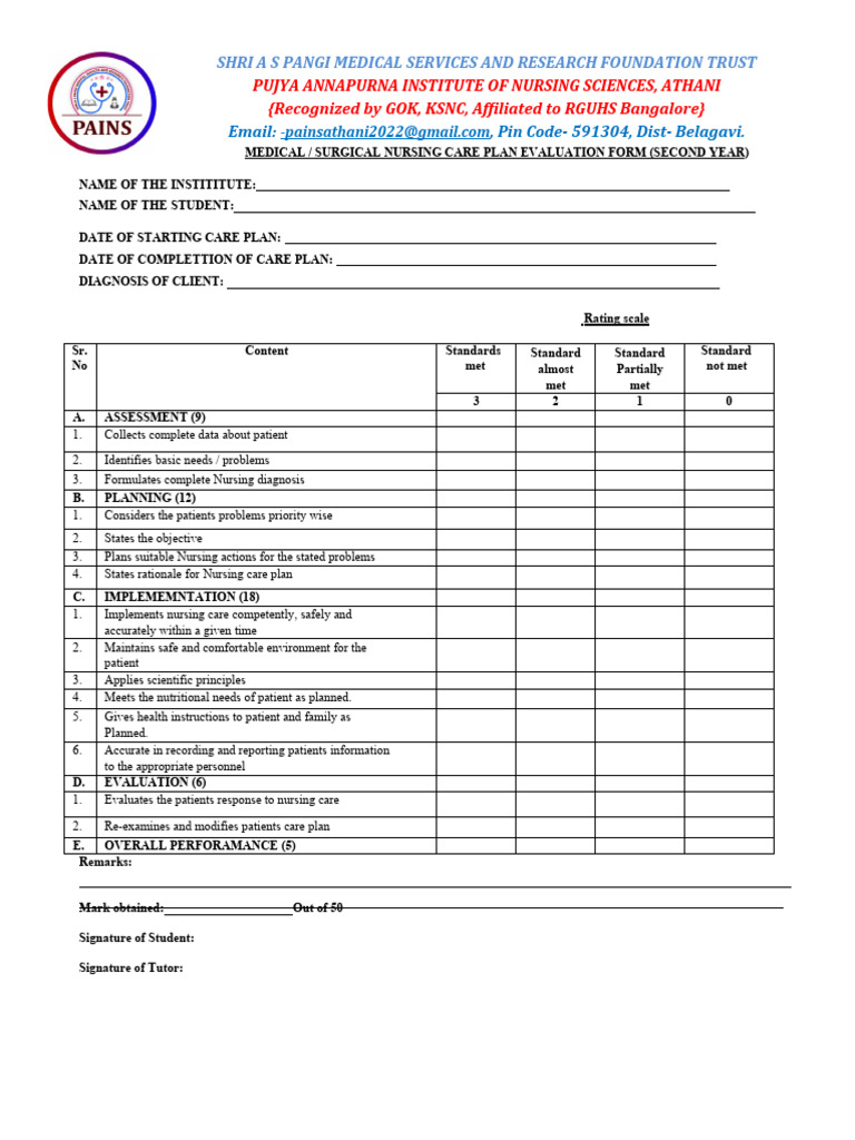 CASE STUDY PRESENTATION PANGI HOSPITAL MSN Evaluation Performa | PDF ...