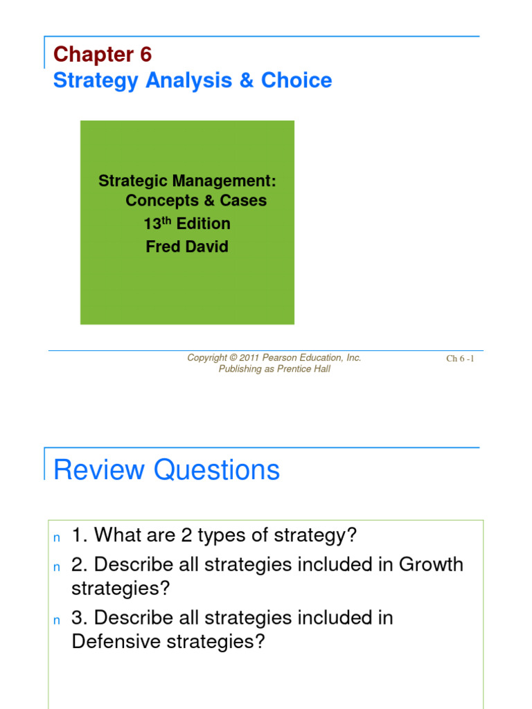 Chapter 6-Analysis Choice | PDF | Swot Analysis | Strategic Management