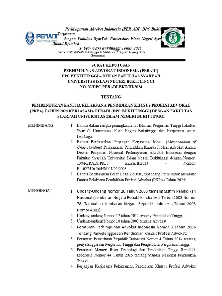 Surat Keputusan | PDF