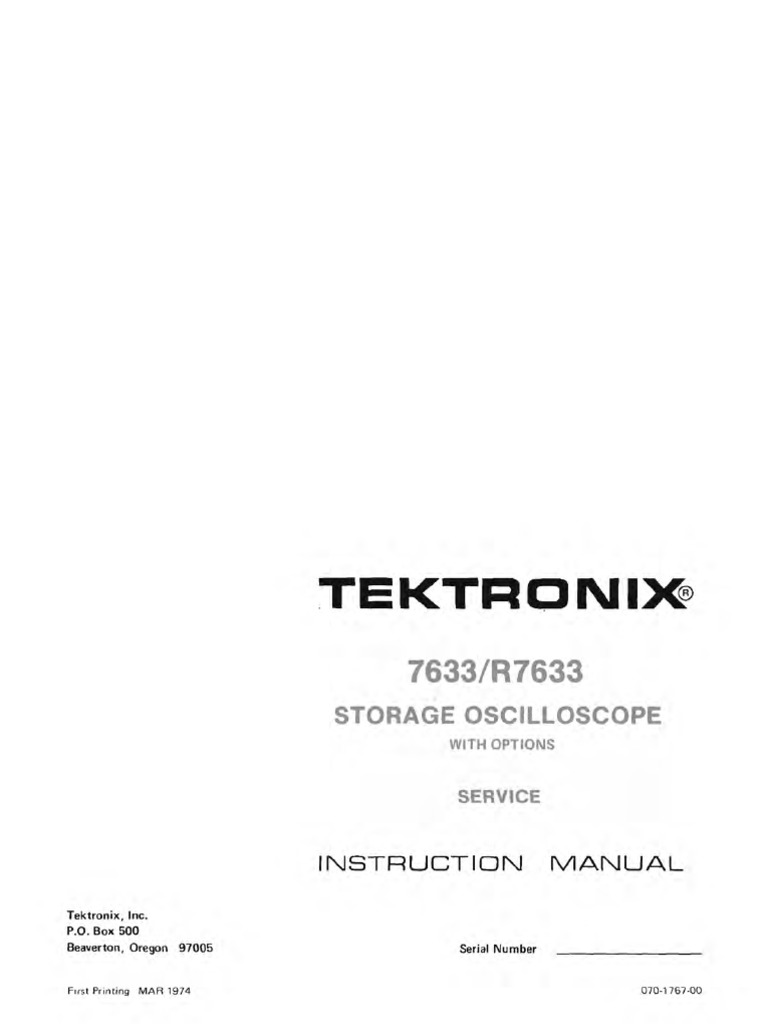 Tek 7633 | PDF