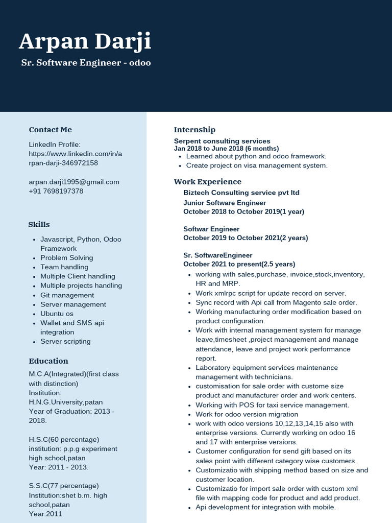 Arpan Darji | PDF | Computing | Software