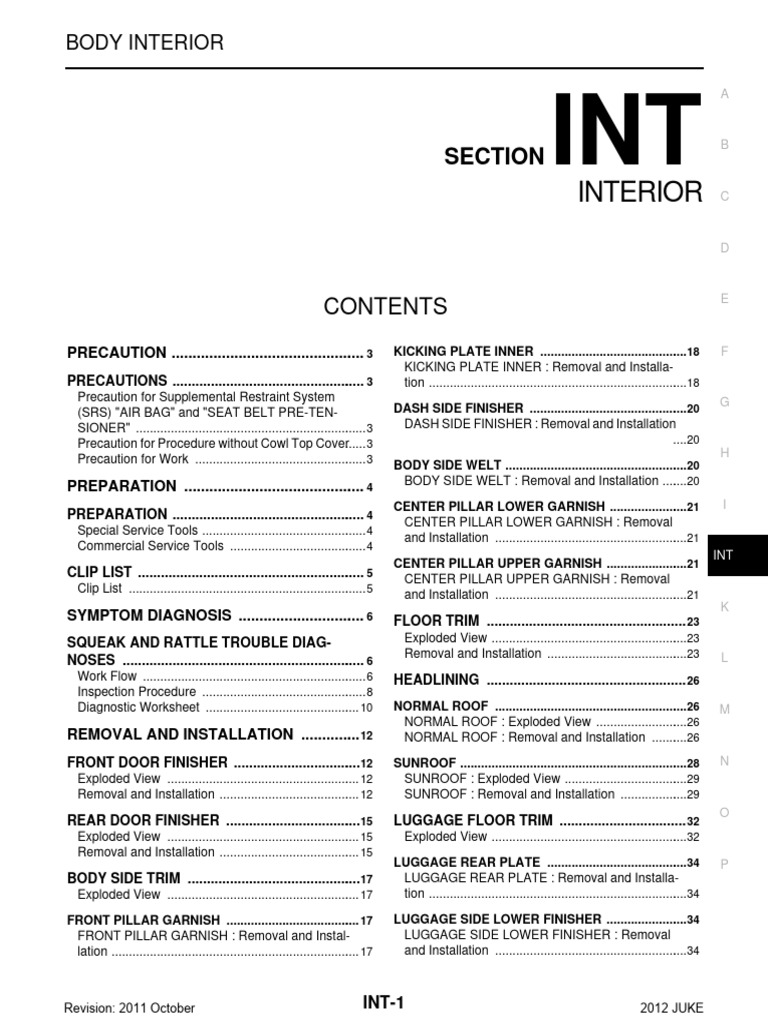 Interior: Section | PDF | Airbag | Seat Belt