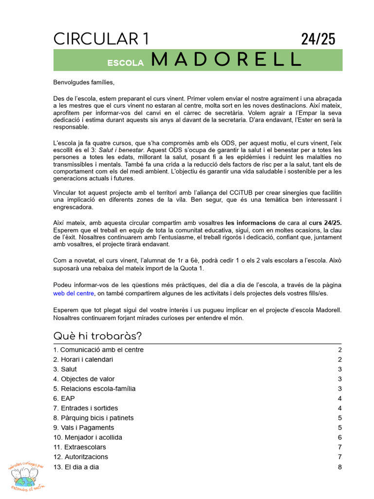 Circular 1 24 - 25 | PDF