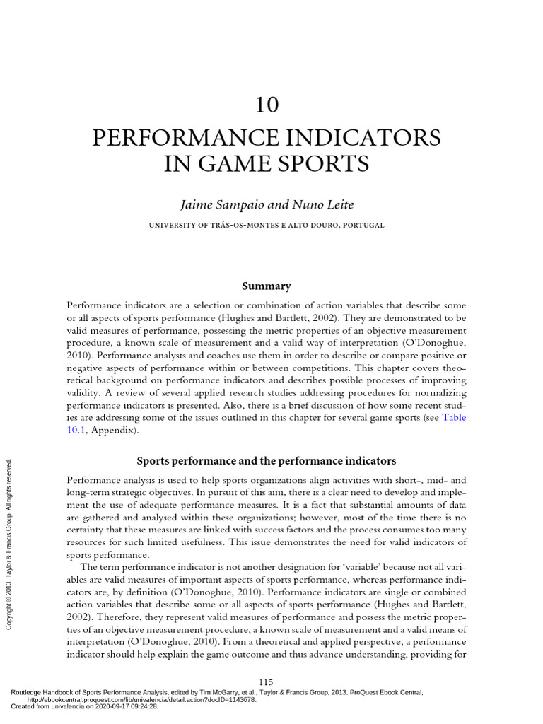 Sampaio y Leite. Performance Indicators | PDF | Factor Analysis | Performance Indicator